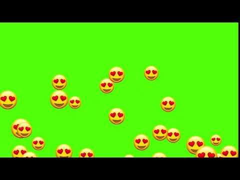 Floating Emoji Overlay Love - Green Screen [FREE USE]