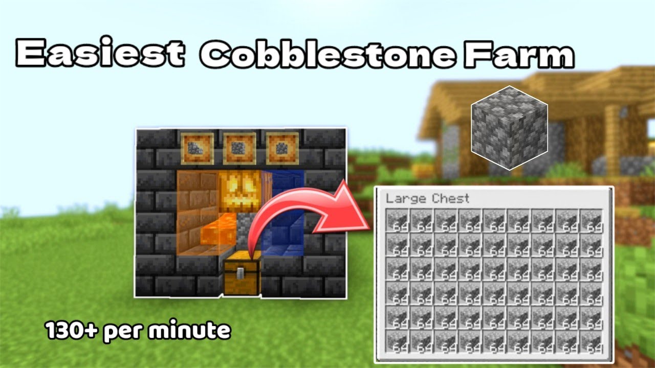 Easy Cobblestone Farm Tutorial - Fully AFK | Sparkraft | - YouTube