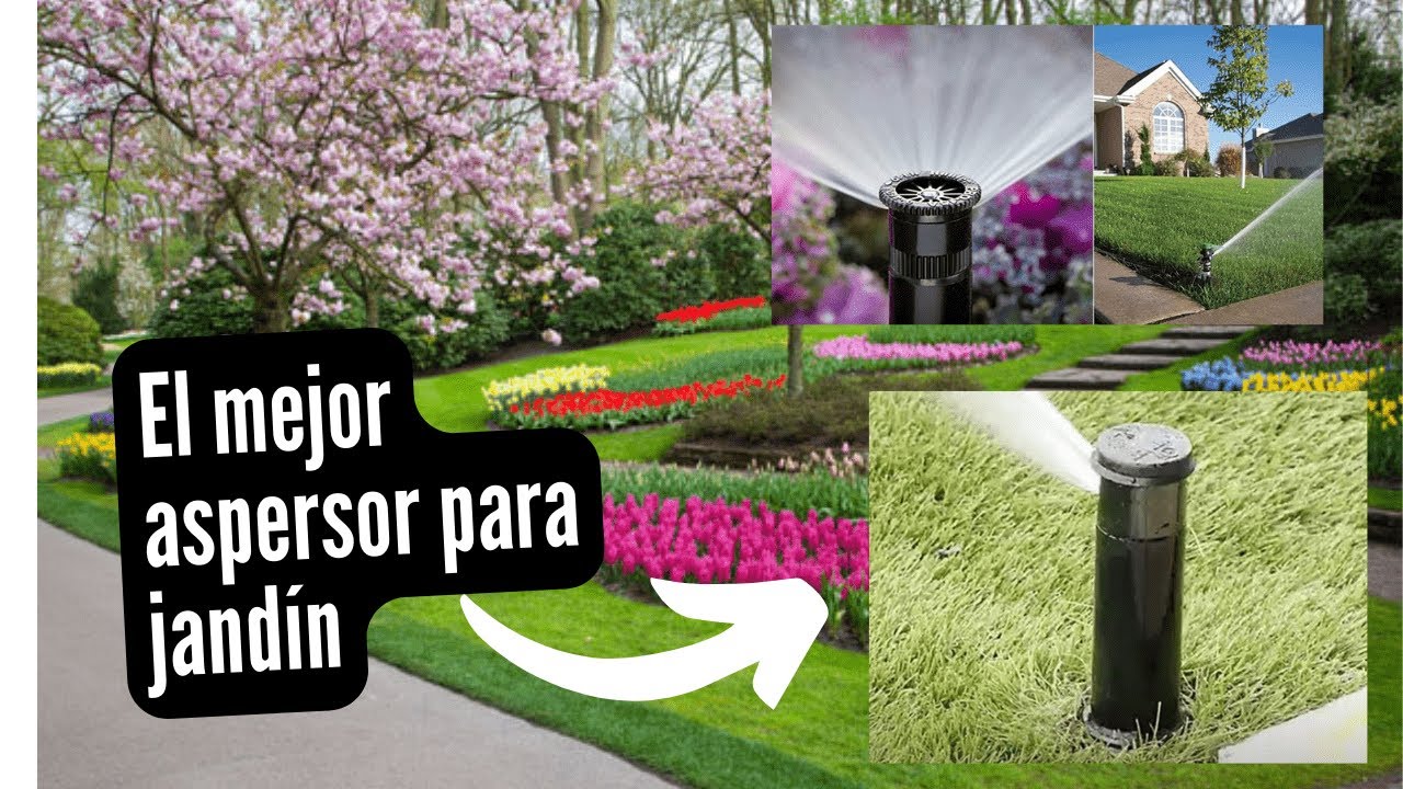 Tipos de aspersores para riego en jardines. Aspersor de turbina y de ...