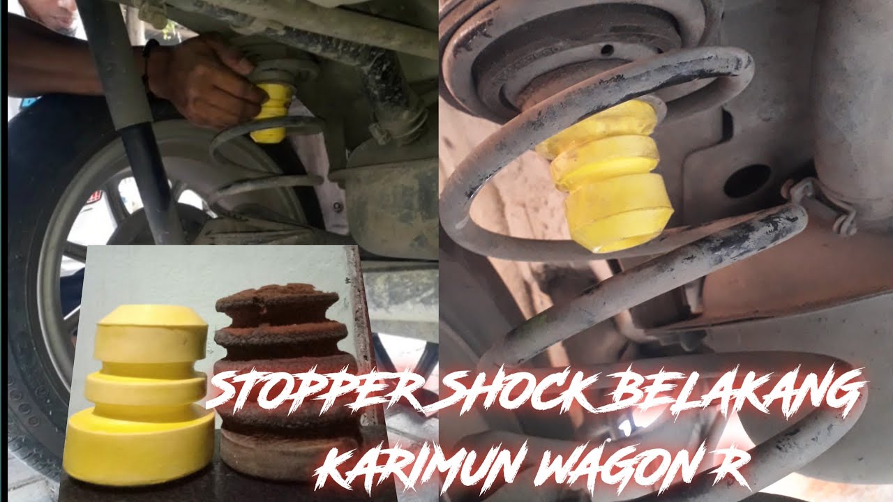 Mengganti stopper shock belakang karimun wagon R - YouTube