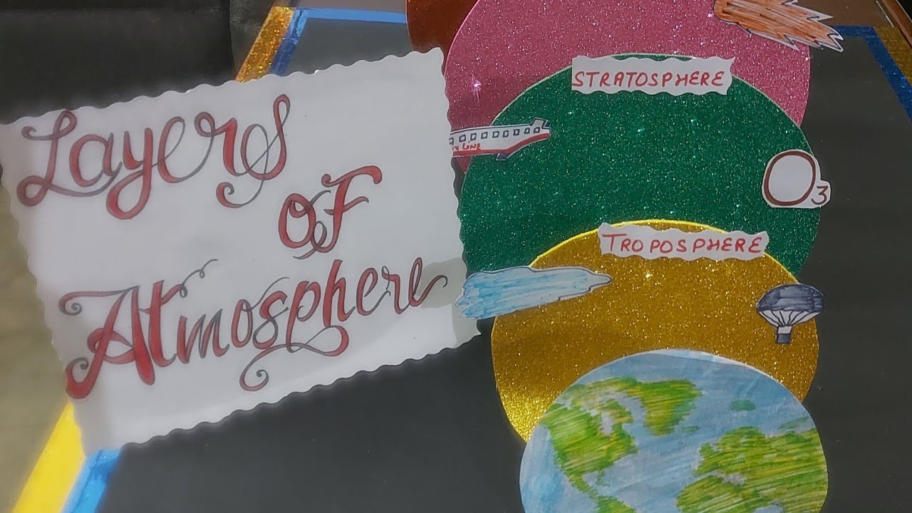 'Layers of Atmosphere' model | #scienceproject #atmosphere # ...