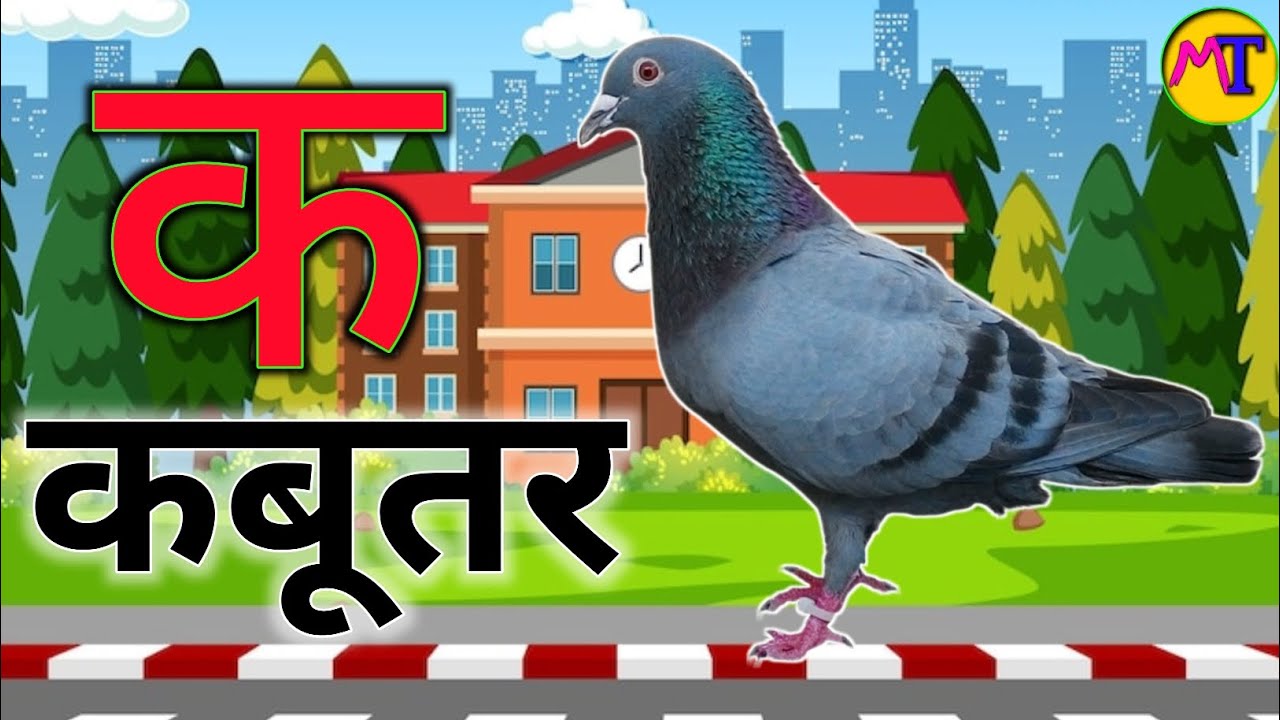 क से कबूतर , अ से अनार , ख से खरगोस , kh se khargos , A for apple , B ...