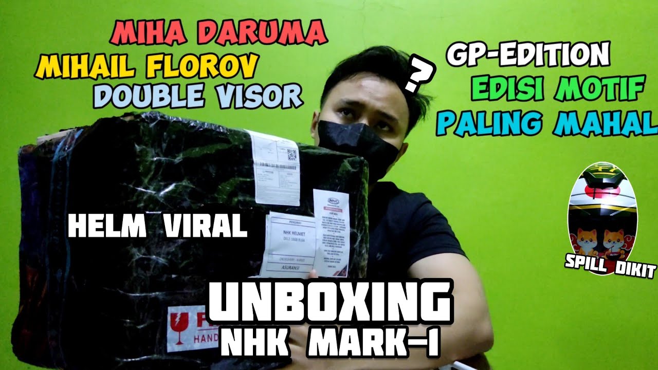Unboxing Helm NHK Mark-1 Mihail Florov Double Visor | Miha Daruma Full ...