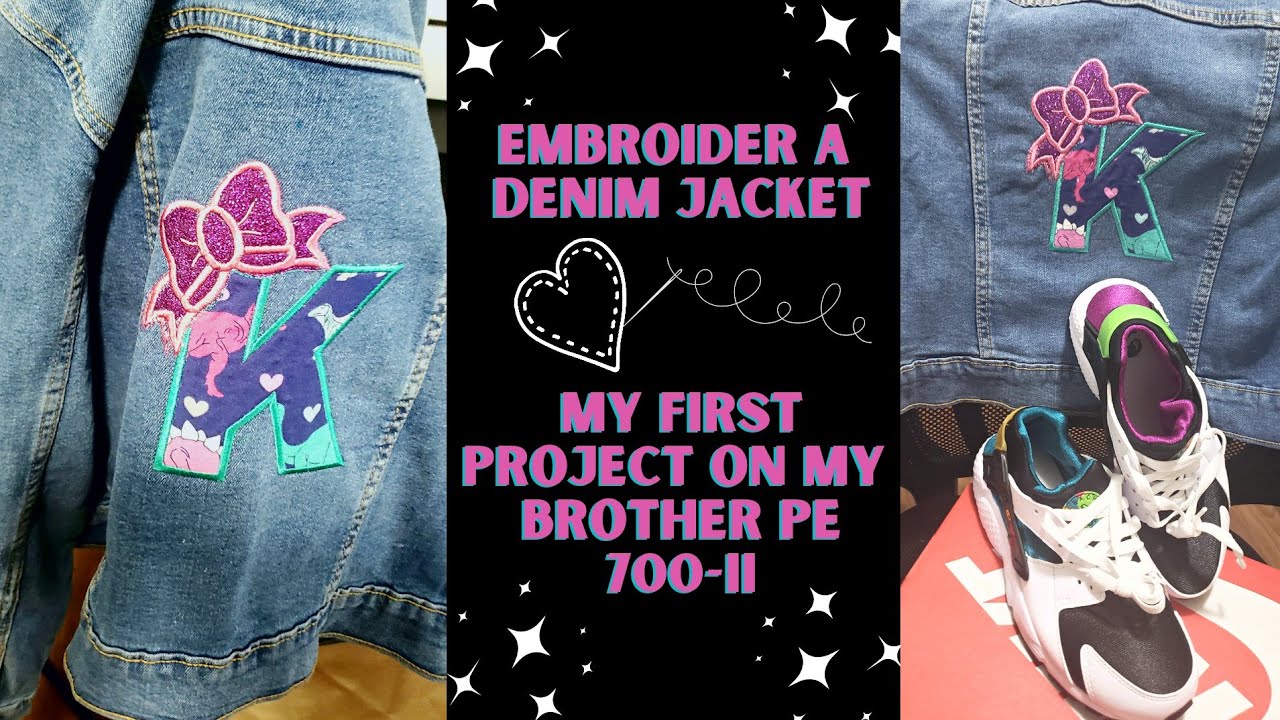 Embroidering A Denim Jacket on A Single Needle Embroidery Machine ...