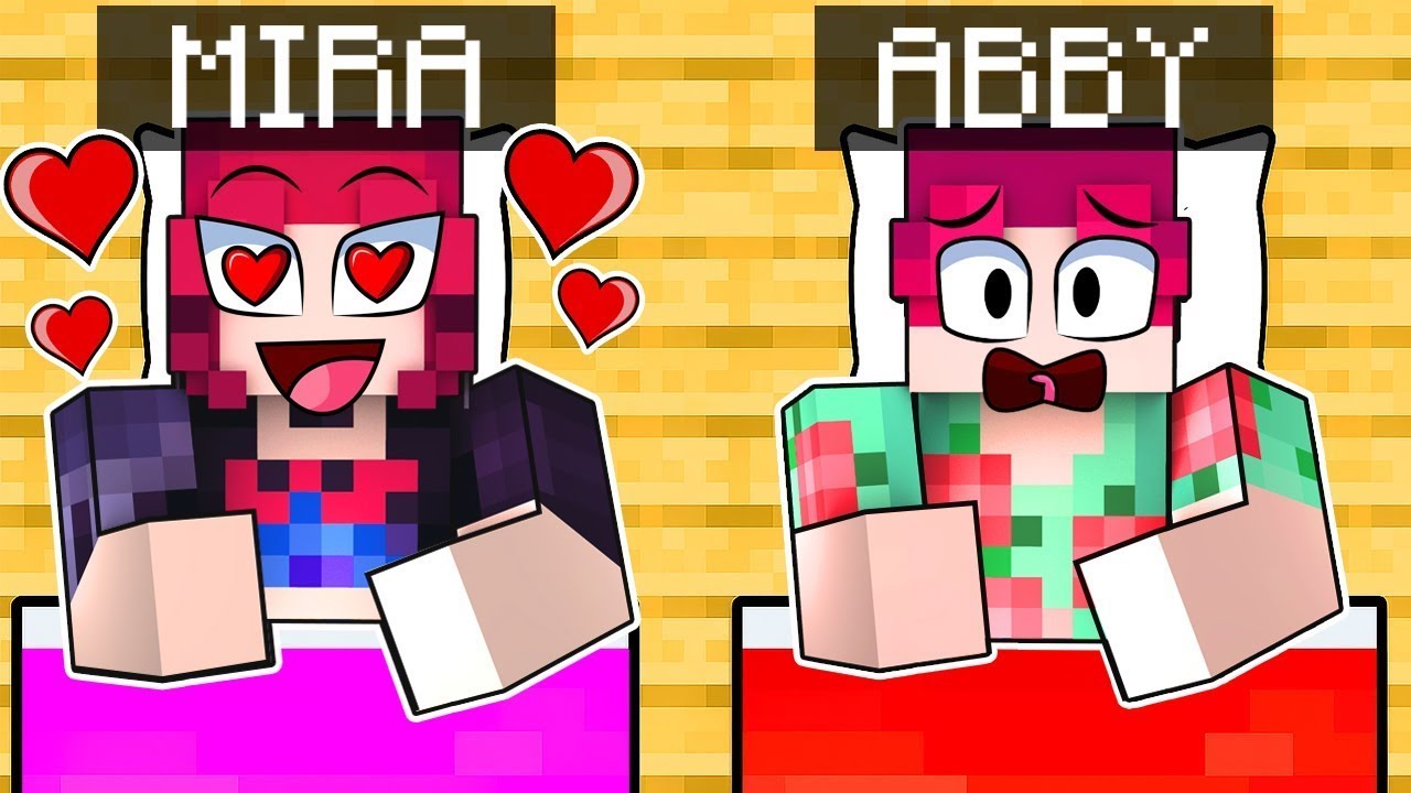 ABBY tiene una PIJAMADA con MIRA en Minecraft! - YouTube