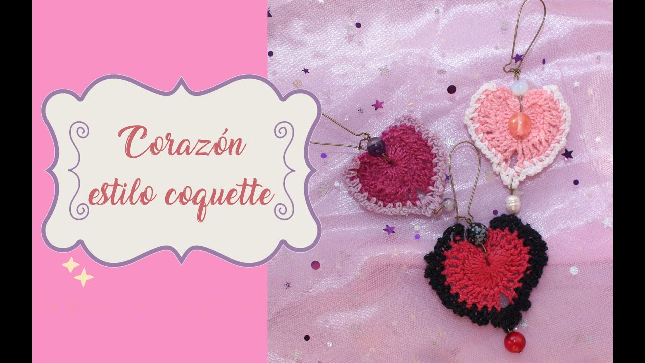 Crochet tutorial | Corazon estilo coquette - YouTube