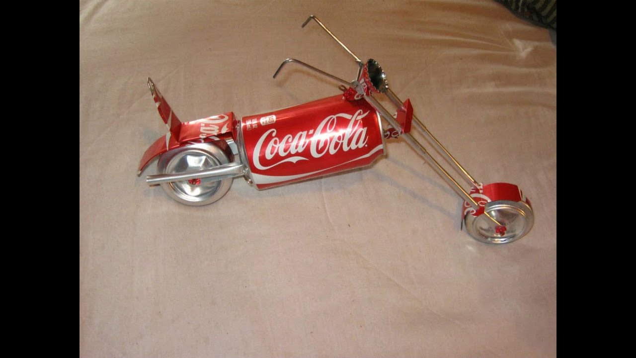 DIY motorcycle from soda can - YouTube