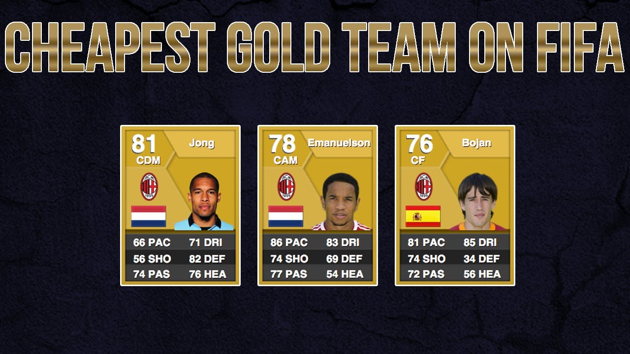 The CHEAPEST GOLD Team On Fifa 13? (4,000 Coins) - YouTube