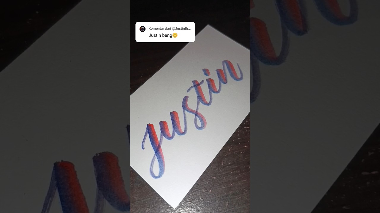 Lettering "Justin" #handlettering #lettering #calligraphy # ...
