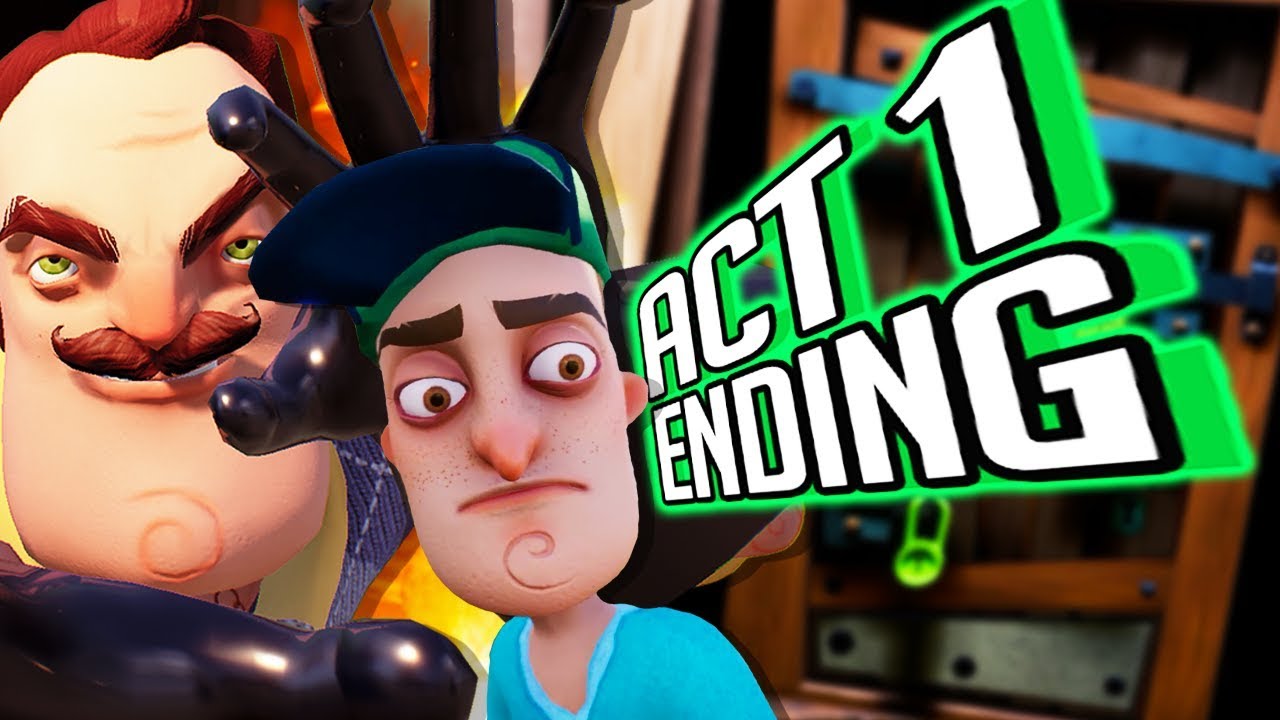 Hello Neighbor ACT 1 ENDING 🌟TRY NOT TO CRY... THE NEIGHBORS HUGE ...