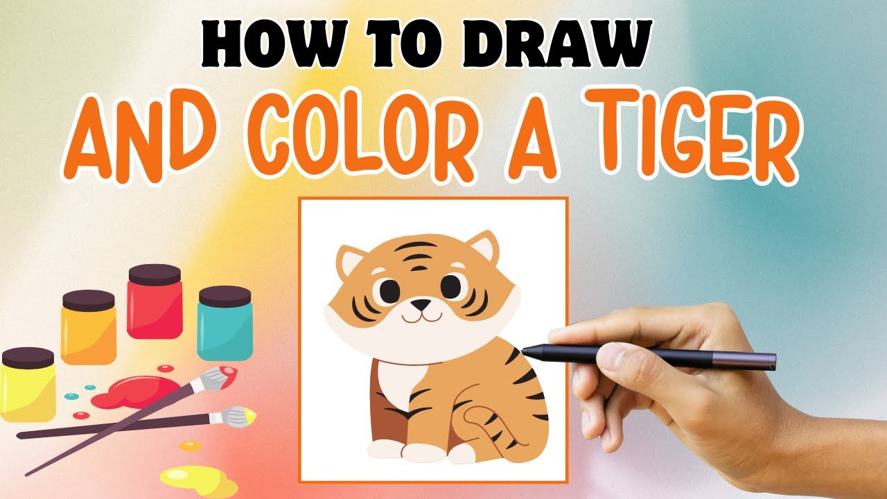 How to Draw and Color a Tiger 🐯 - YouTube
