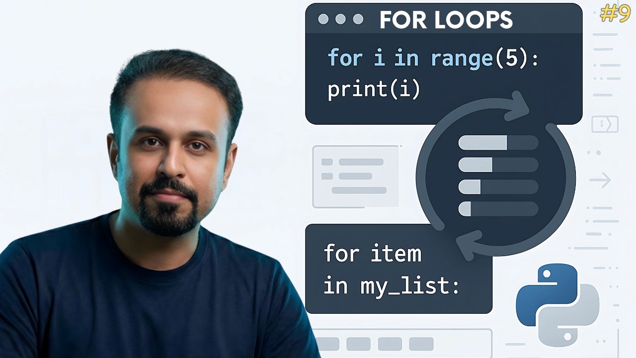 For Loops in Python | Master Iteration for AI/ML and Data Tasks - YouTube