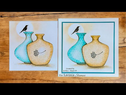 Decorative Urns by Jo Rice - A Lavinia Stamps Tutorial - YouTube