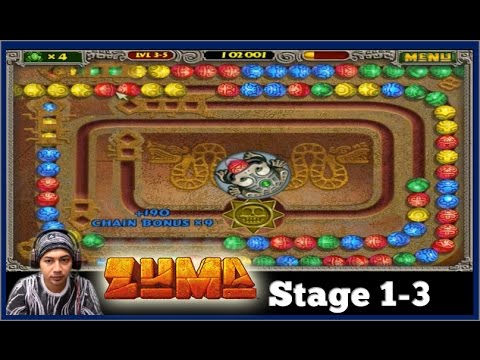 main game zuma stage 1-3 - YouTube