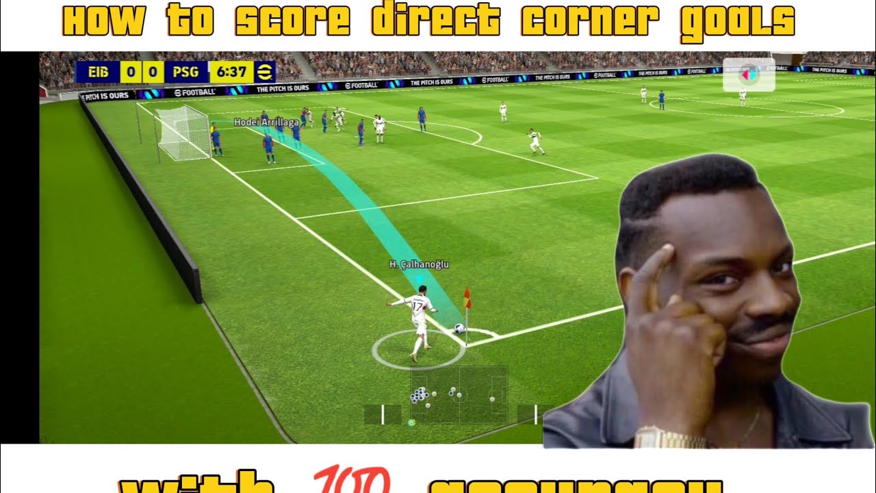 How to score DIRECT CORNER goals in efootball mobile 24. #efootball # ...