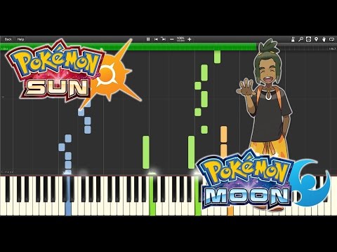 Pokemon Sun & Moon - Hau Battle Theme (Piano Synthesia)