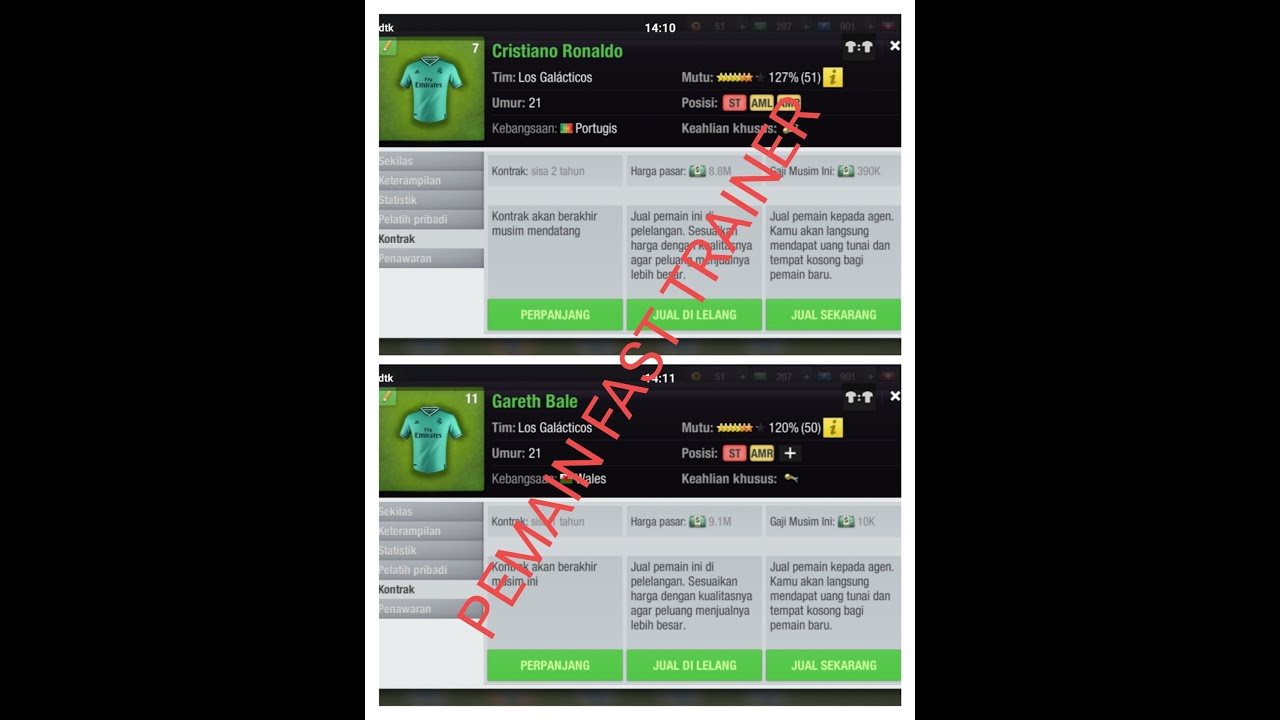 FAST TRAINER | TIPE PEMAIN YANG MUDAH DILATIH MILITER DAN MEMILIKI ...