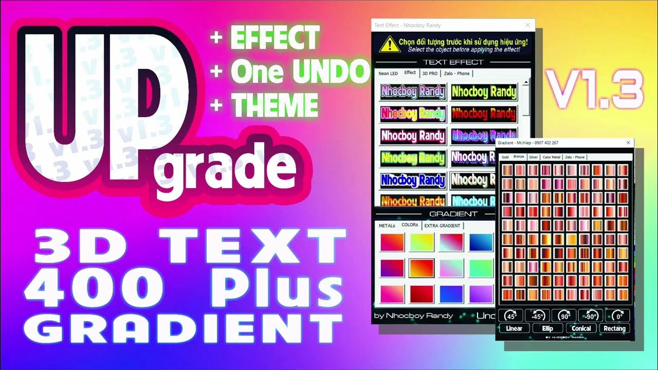 Plugin Corel - Macro Corel - 3Dtext Upgrade v1 3 - YouTube