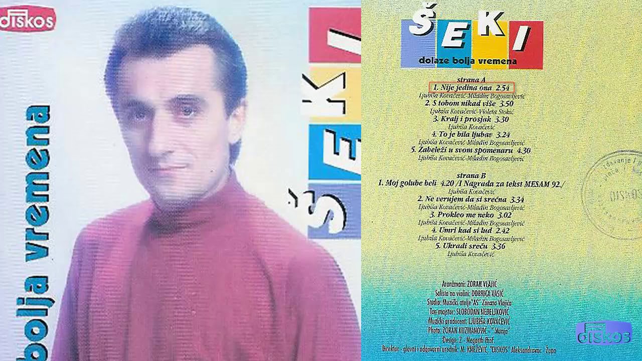 Seki Turkovic - Nije jedina ona - (Audio 1995) - YouTube