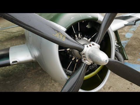 เครื่องบินบังคับ RC. P-47 MOKI 250 cc. FIRST FLIGHT - YouTube