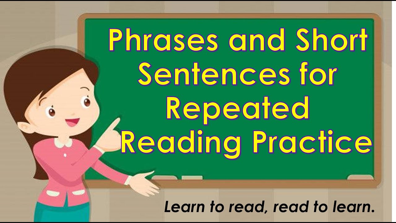Phrases and Short Sentences for Repeated Reading Practice - YouTube