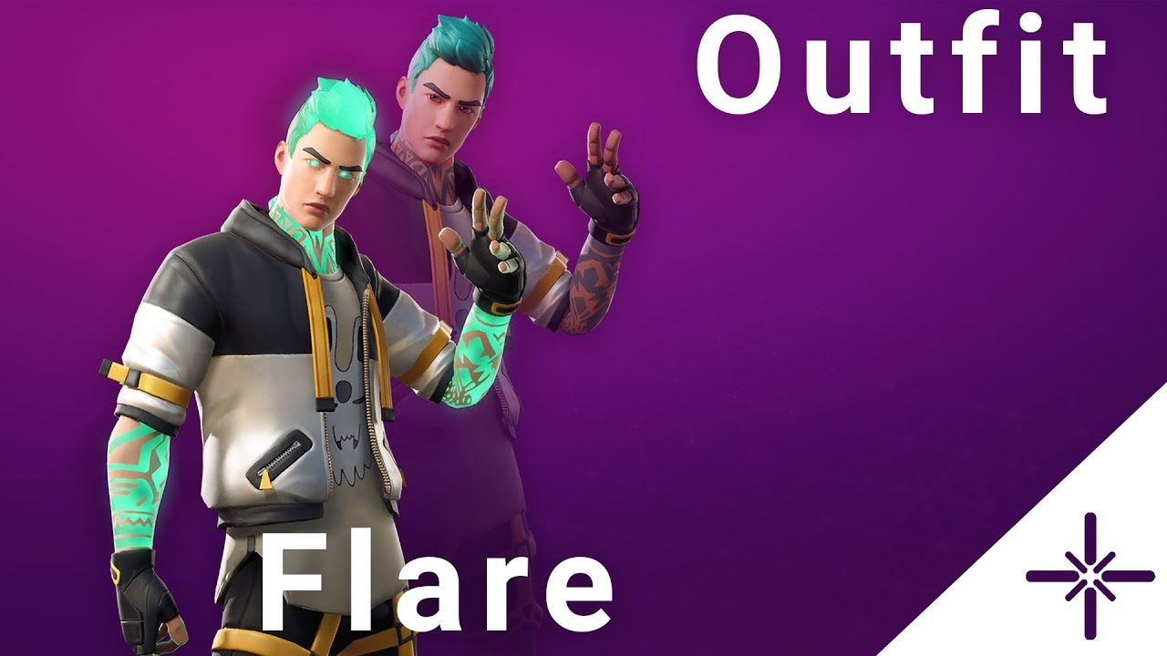 [4K] Fortnite - Flare Outfit Skin (Ingame Menu Showcase) - YouTube