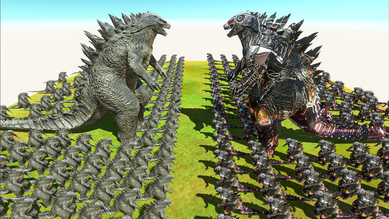 Epic Godzilla Battle | Growing Godzilla VS Cyber Godzilla - Animal ...