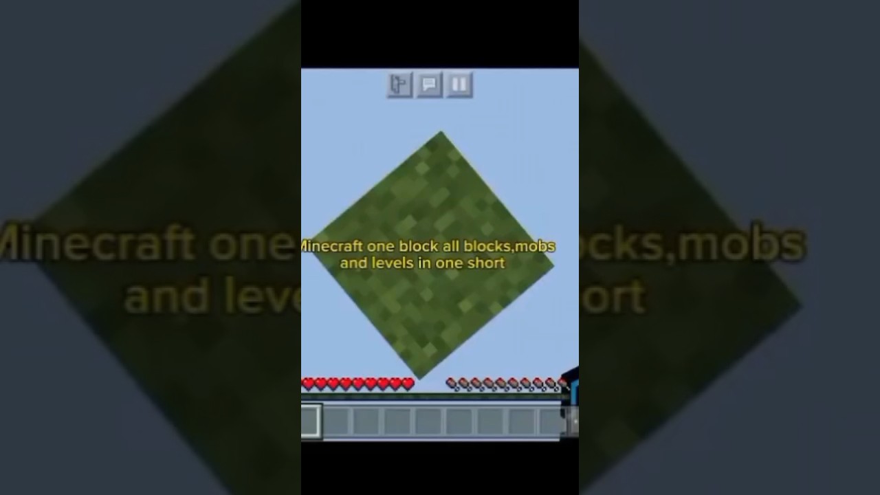 Minecraft one block all mobs, blocks and levels in one short #shorts # ...