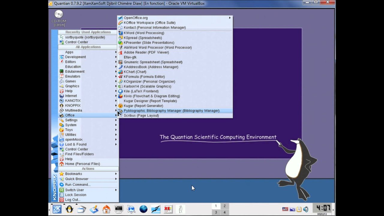 Quantian 0.7.9.2 Presentation (Knoppix Based Distribution ) - YouTube