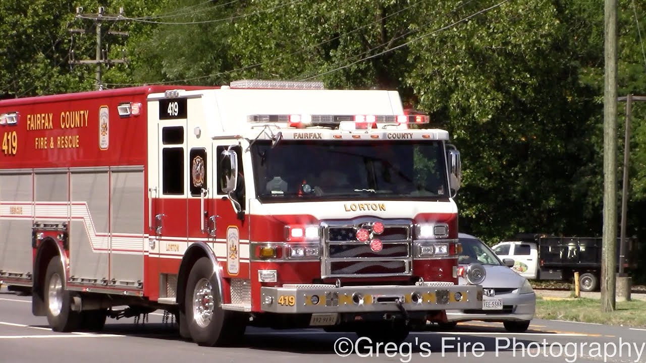 Fairfax County Rescue Squad 419 Responding - YouTube