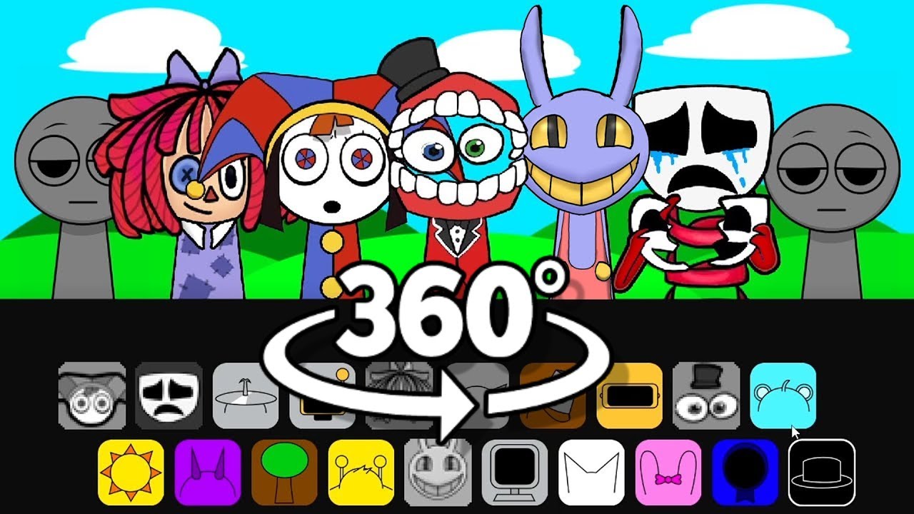 360º VR Incredibox Sprunki: Pomni & Caine & Jax& Ragatha in The Amazing ...