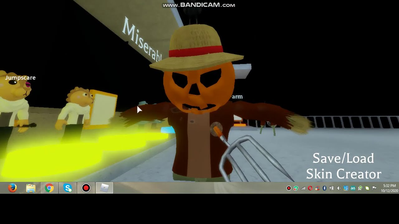 unlocking the new scarecrow skin (accurate piggy roleplay) - YouTube