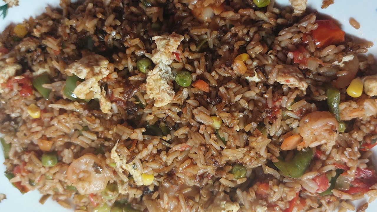 How to cook Shrimp Fried Rice Jamaian Style/ Shrimp Fried rice recipe ...