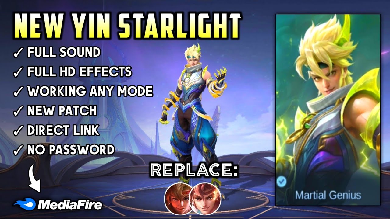 New Script Skin Yin Starlight No Password | Full Voice & Effects | Full ...