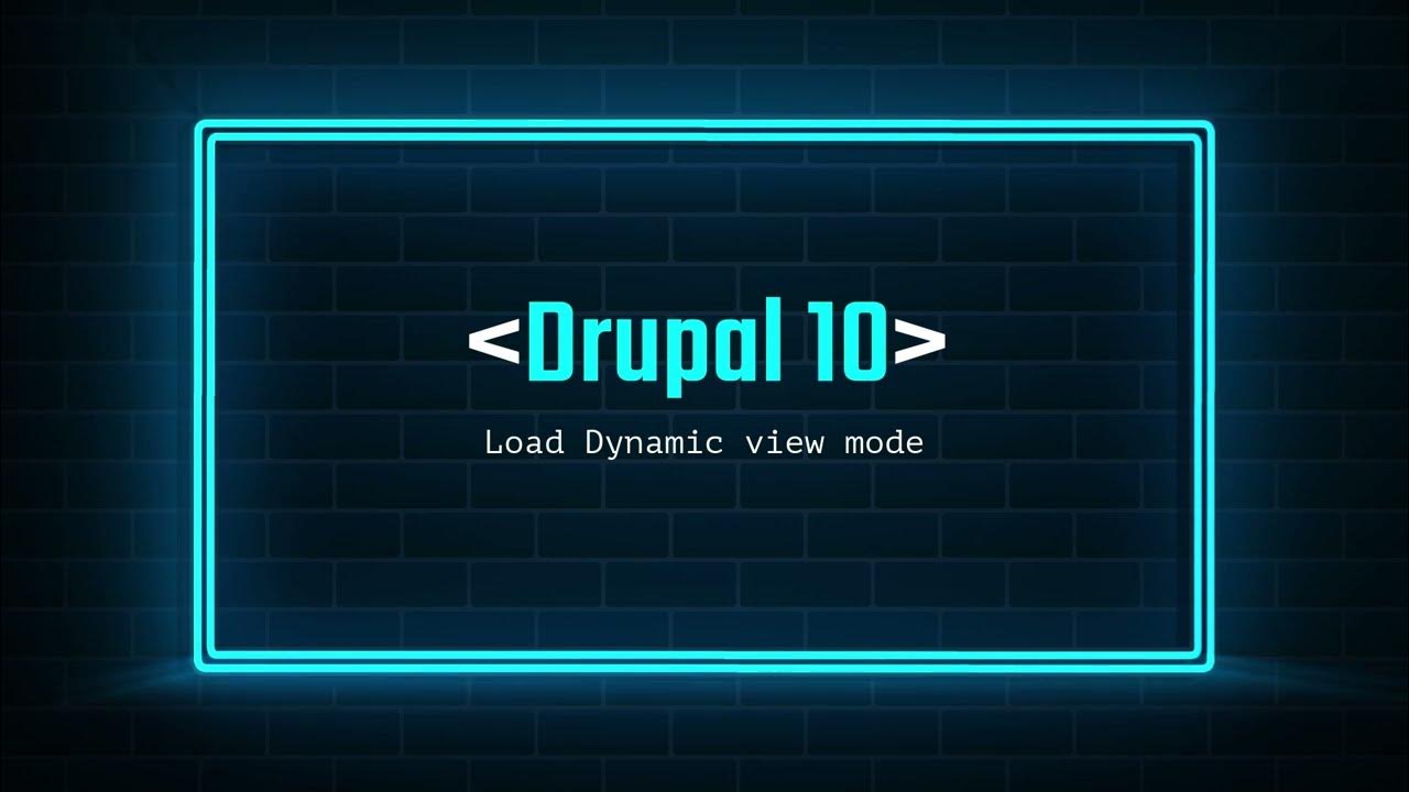 How to load entity display mode programmatically in Drupal 10 (Custom Module Development) - YouTube