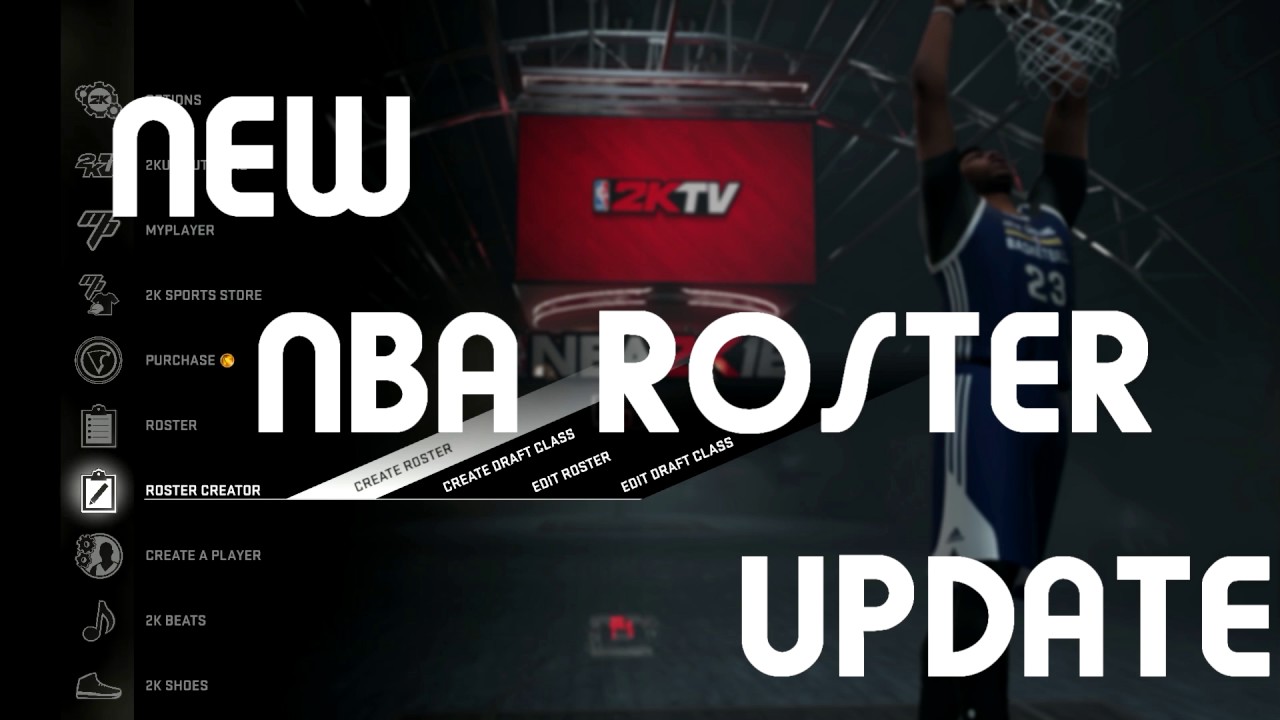 NBA 2K16 PC 2016-2017 Roster Update #PlayoffsUpdate - YouTube