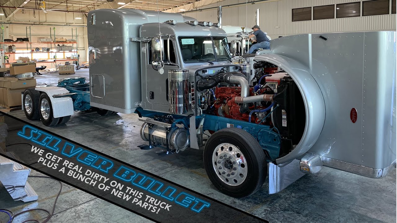 Stripping down a brand new Peterbilt for parts.... - YouTube