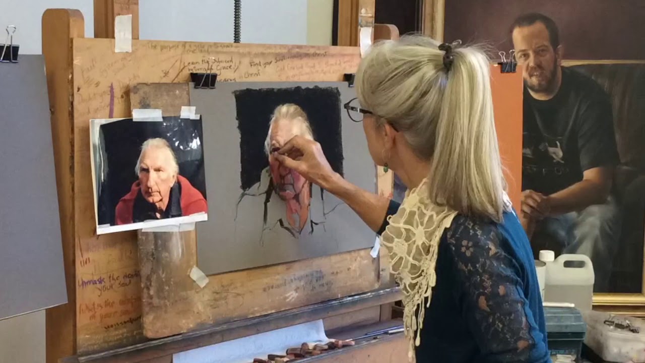 George - Pastel Portrait Demonstration withTime Lapse - YouTube