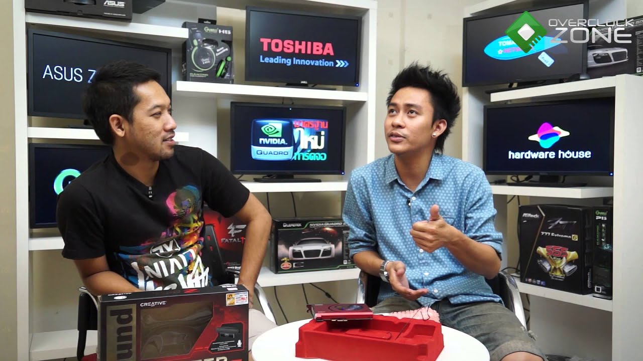OverclockZone TV EP.209 : แกะกล่อง SOUND BLASTER Z (HD) - YouTube