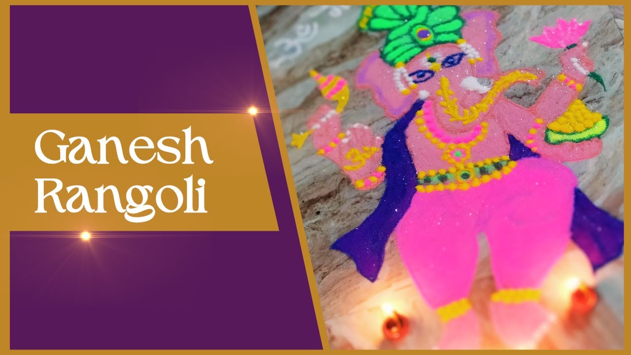 Shree Ganesh Yatha Roop Rangoli | Shubharambh - YouTube