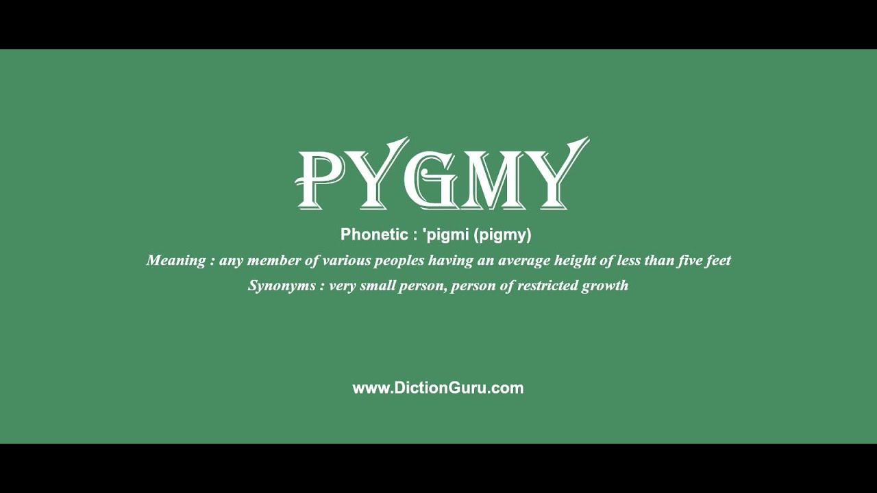 pygmy: Pronounce pygmy with Meaning, Phonetic, Synonyms and Sentence ...