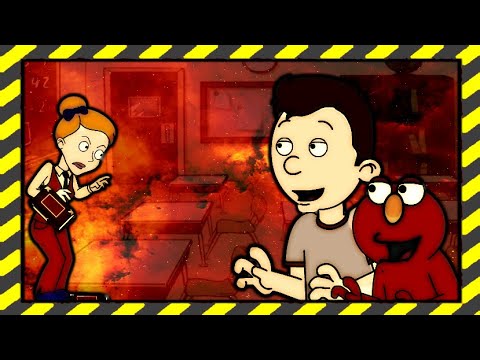 Classic Caillou & Elmo Throw Books at Their Teacher/Grounded ⧸ Louie ...