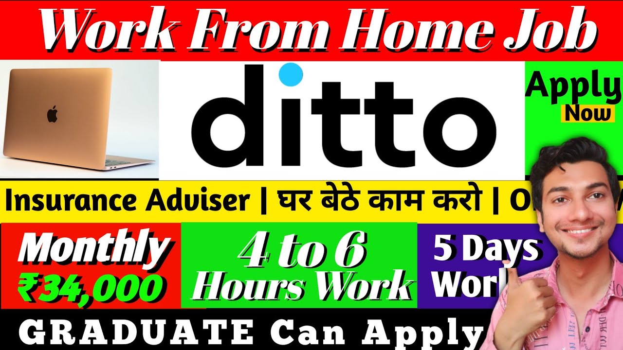 DITTO company me job | Monthly ₹25,000 se ₹34,000 कमाओ!! Work From Home ...