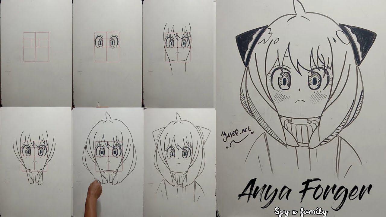 How to draw anya || Drawing tutorials for beginners step by step..you ...