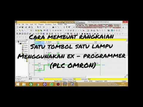 CARA MEMBUAT RANGKAIAN START STOP 1 PUSH BUTTON 1 LAMPU CX PROGRAMMER ...