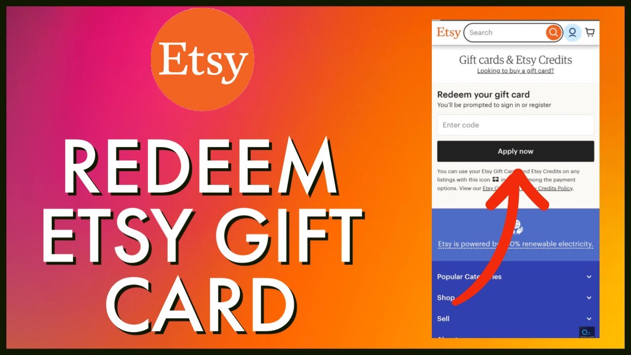 How To Redeem Etsy Gift Card Online 2023? Use Etsy Gift Card - YouTube