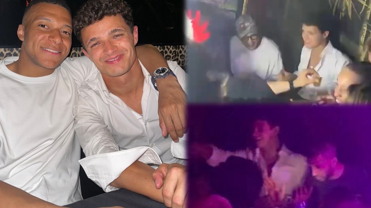 Lando Norris partying in a night club in Monaco with Kylian Mbappe ...