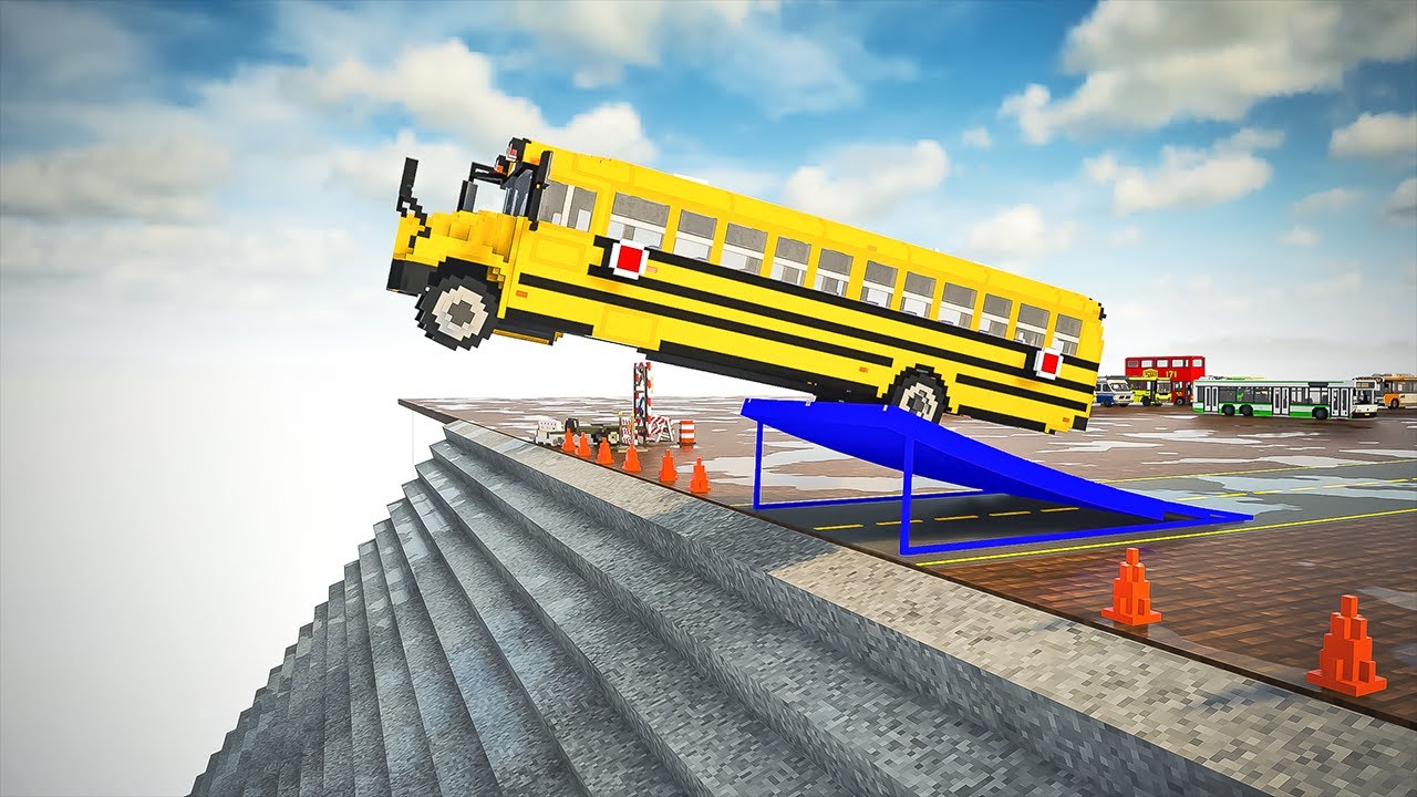 Bus Jump On The Stairs | Teardown - YouTube