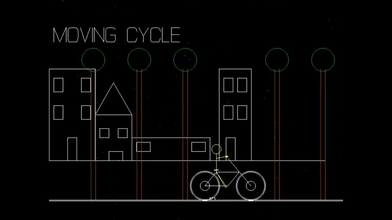 STICK MAN DRIVING CYCLE USING C | COMPUTER GRAPHICS - YouTube