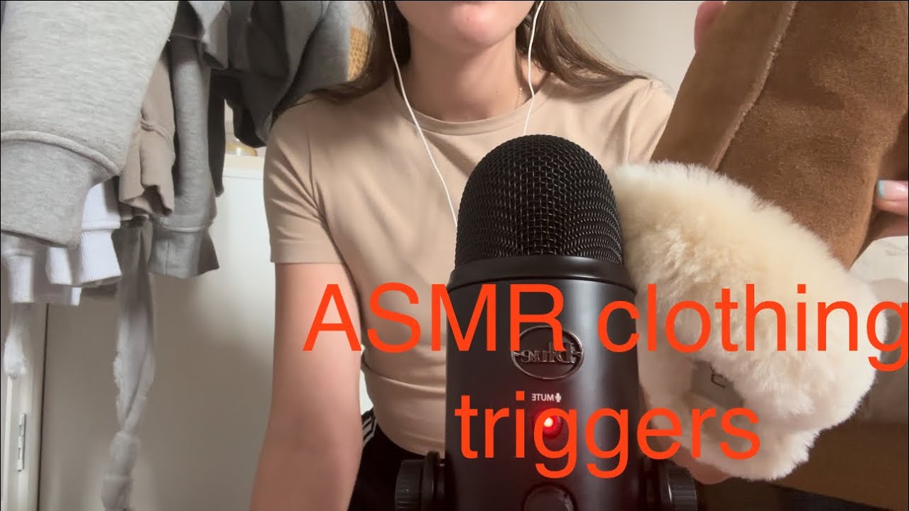 ASMR clothing triggers (fast and aggressive) - YouTube